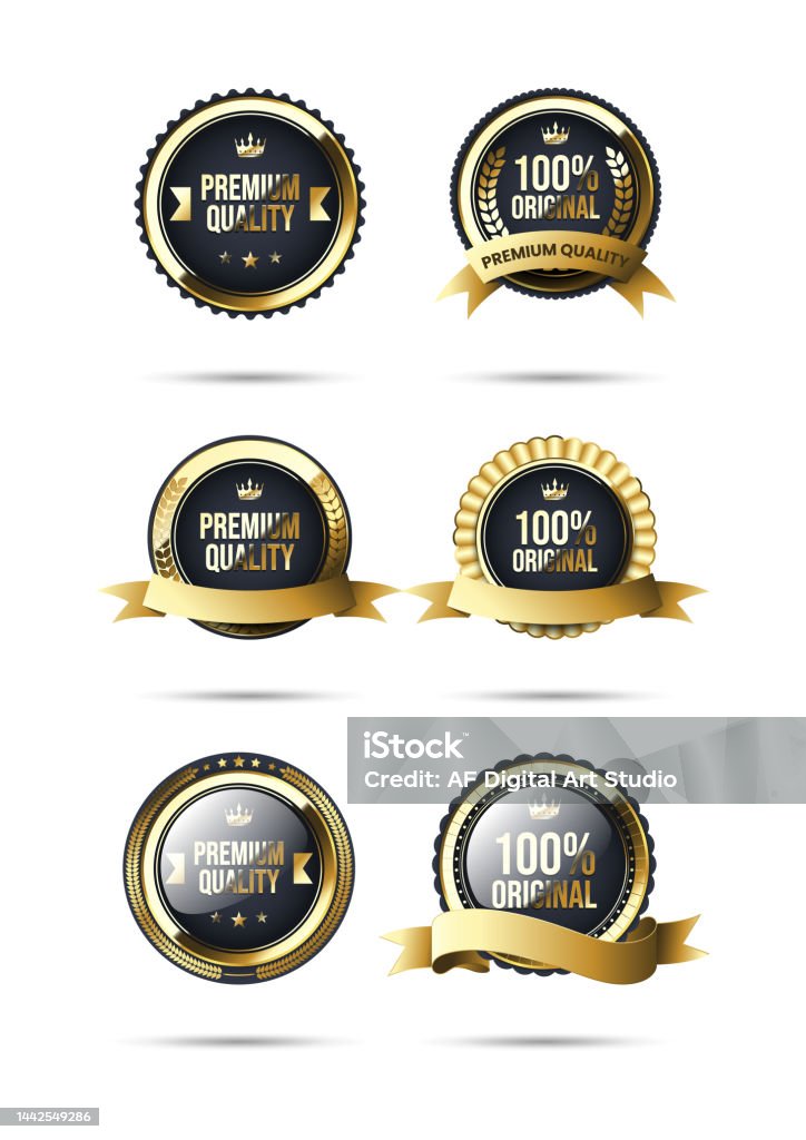 Koleksi Lencana Kualitas Premium 3d Gold Dan Hitam Lencana Garansi ... Koleksi Lencana Kualitas Premium 3d Gold Dan Hitam Lencana Garansi ...