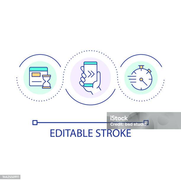 Faster Page Load Time Loop Concept Icon Stock Illustration - Download ... Faster Page Load Time Loop Concept Icon Stock Illustration - Download ...