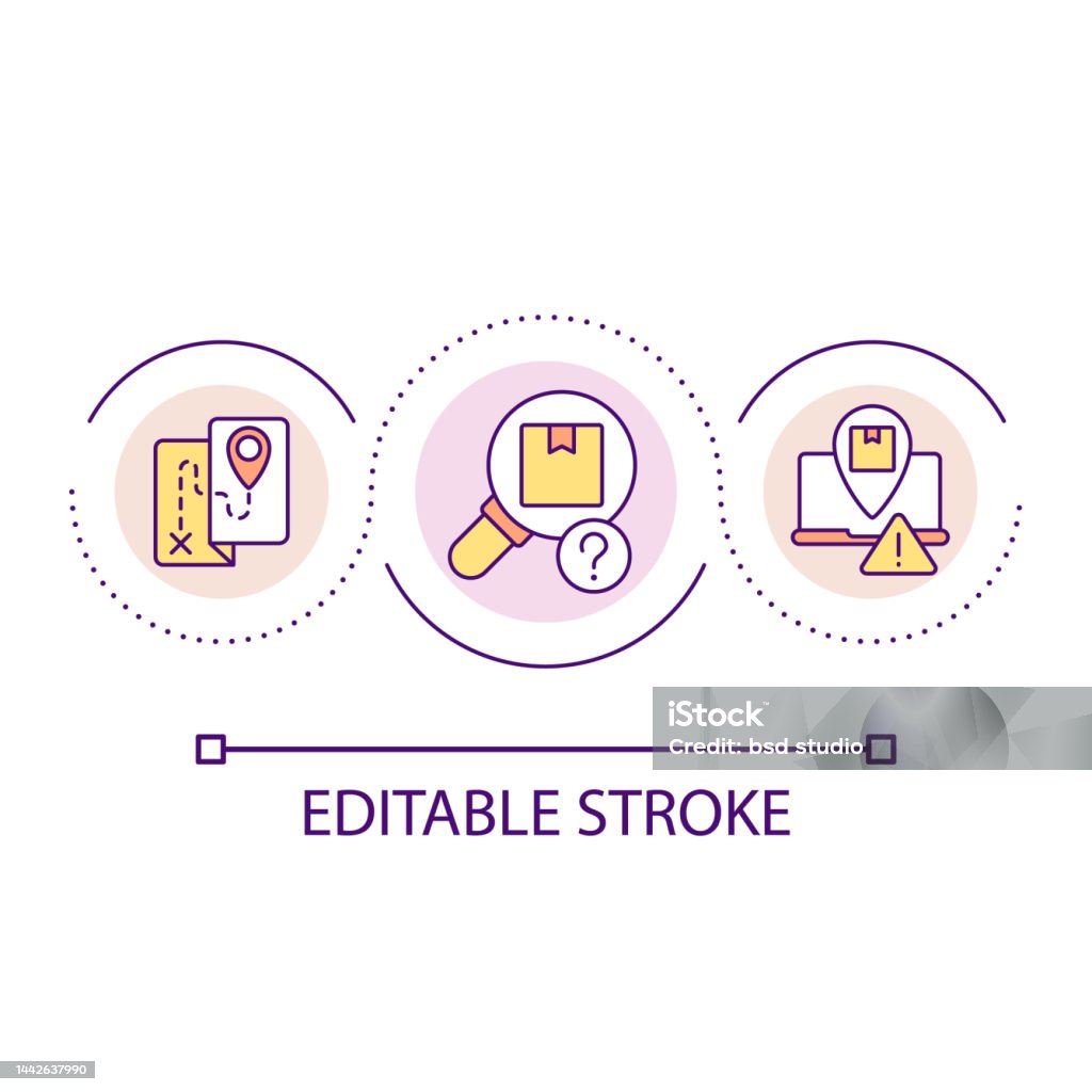 Package Tracking Issue Loop Concept Icon Stock Illustration - Download ... Package Tracking Issue Loop Concept Icon Stock Illustration - Download ...