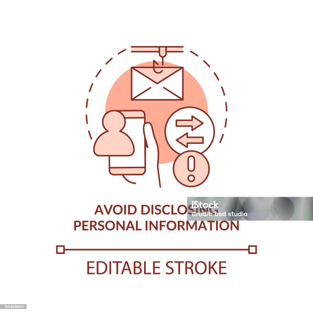 Avoid Disclosing Personal Information Terracotta Concept Icon Stock ... Avoid Disclosing Personal Information Terracotta Concept Icon Stock ...