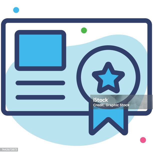 Icône De Certificat Illustration Vectorielle De Linterface Utilisateur
