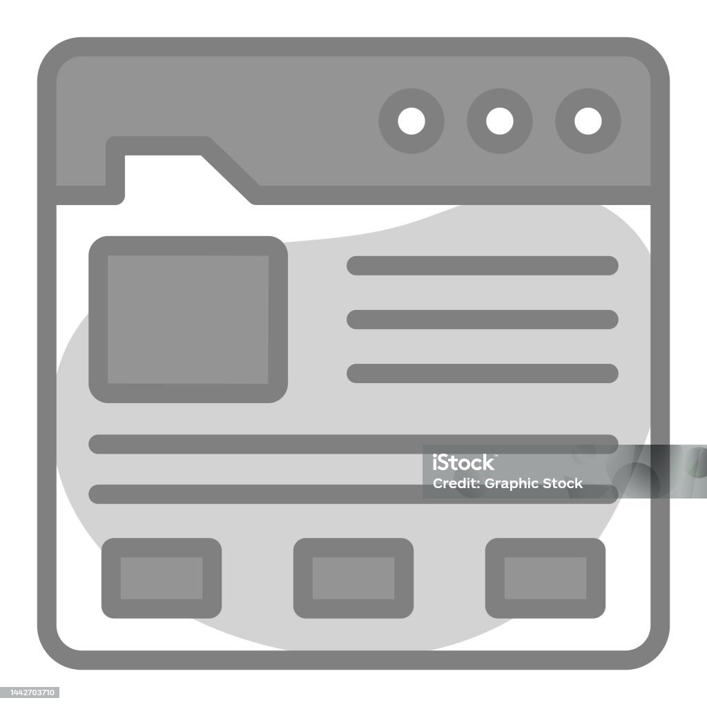 Web Template Icon User Interface Vector Illustration As A Simple Vector