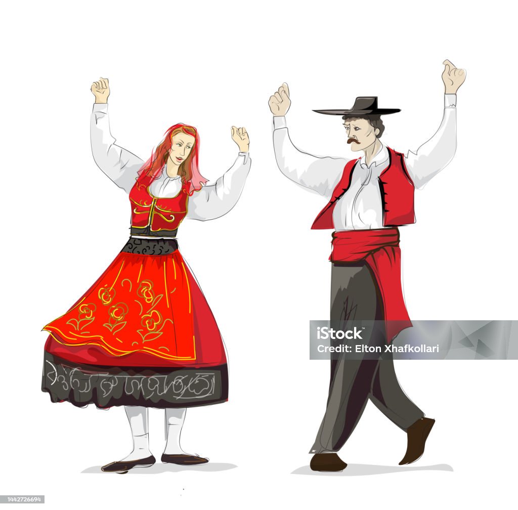 Portugal Folk Dancing Stock Illustration Download Image Now Portuguese Culture Music