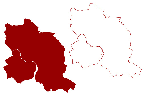 District Non Métropolitain Dipswich Illustration Vectorielle De Carte