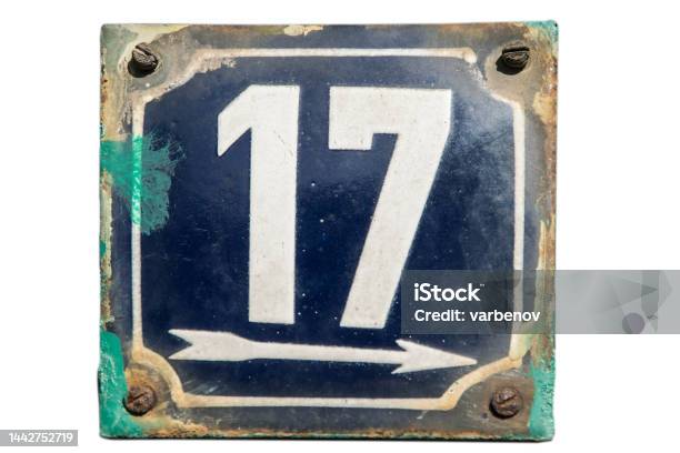 Weathered Enameled Plate Number 17 Stock Photo - Download Image Now ... Weathered Enameled Plate Number 17 Stock Photo - Download Image Now ...