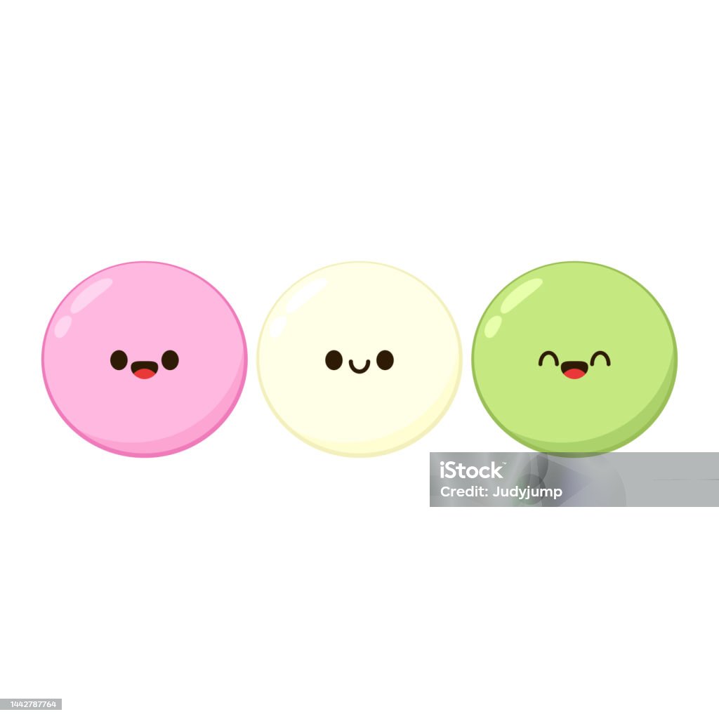 Mochi Character Design Wallpaper Free Space For Text Mochi Vector Stock Illustration Download