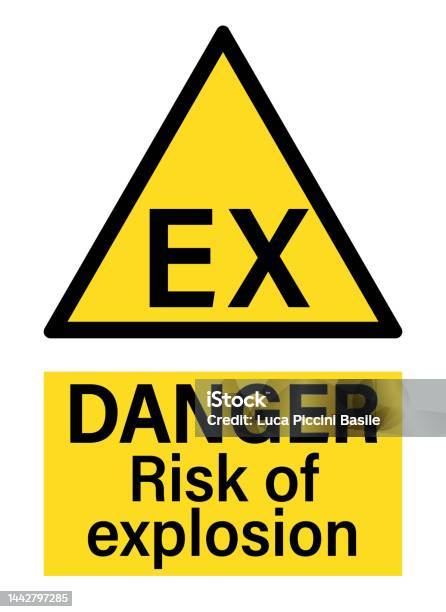 Danger Risk Of Explosion Explosive Atmosphere Yellow Triangle Warning ... Danger Risk Of Explosion Explosive Atmosphere Yellow Triangle Warning ...