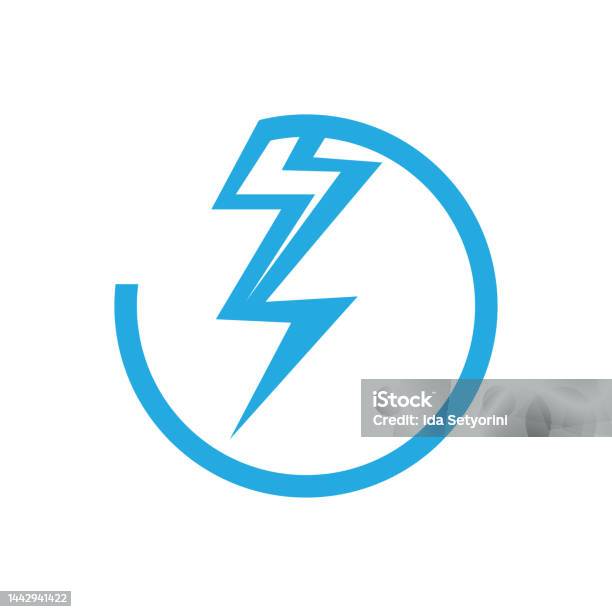 번개 벡터 로고 개념에 대한 스톡 벡터 아트 및 기타 이미지 개념 경고 기호 고압 전류 주의 Istock