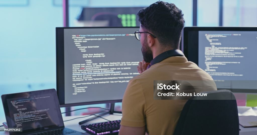 Thinking Man Computer Coding Software Development And Programming For