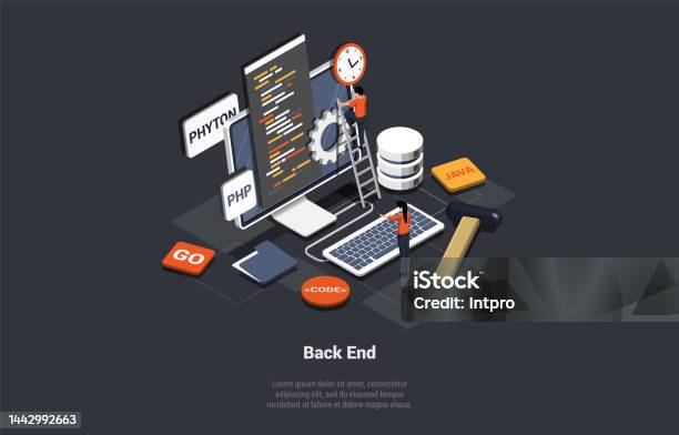 Concept Of Back End Development Coding Software Engineering Programming