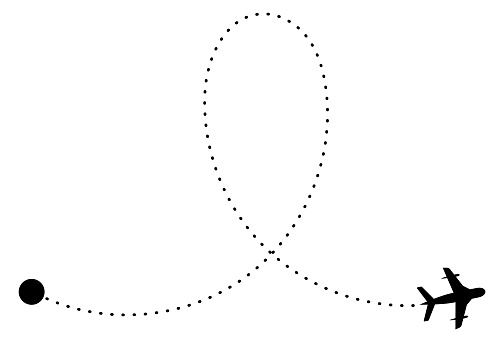 Flying Way Dotted Line Plane Flight Trajectory Stock Illustration ... Flying Way Dotted Line Plane Flight Trajectory Stock Illustration ...