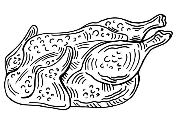 260 Dessin Poulet Roti Stock Illustrations Graphiques Vectoriels