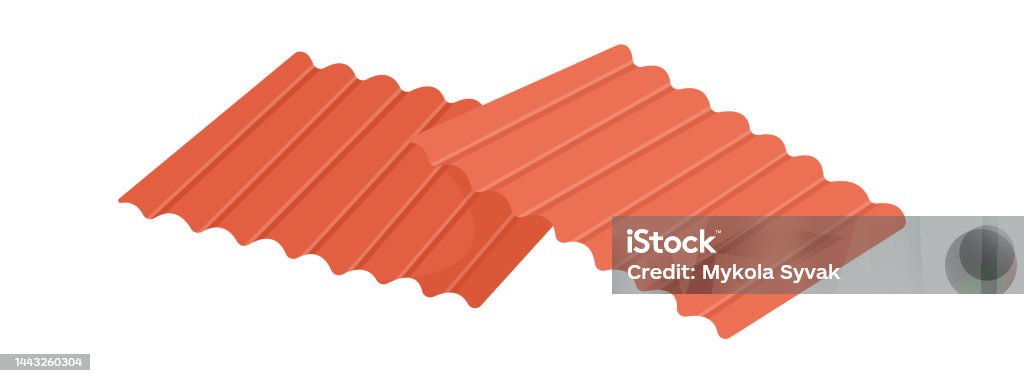 Lembaran Atap Logam Industri Konstruksi Ilustrasi Vektor Ilustrasi Stok