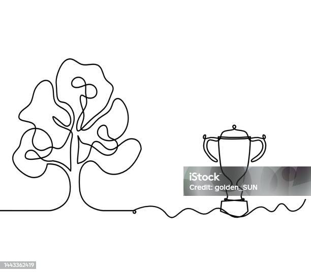 Arbre Abstrait Avec Coupe Comme Dessin Au Trait Sur Fond Blanc Vecteurs