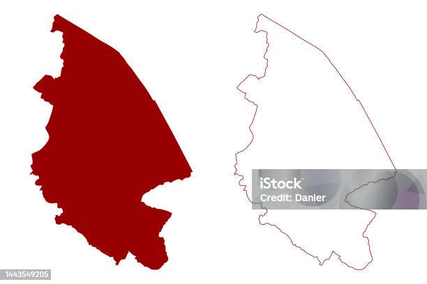 Rugby Nonmetropolitan District Borough Map Vector Illustration Scribble