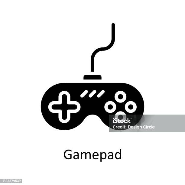 Illustration De Conception Dicônes Solides Gamepad Vector Symbole