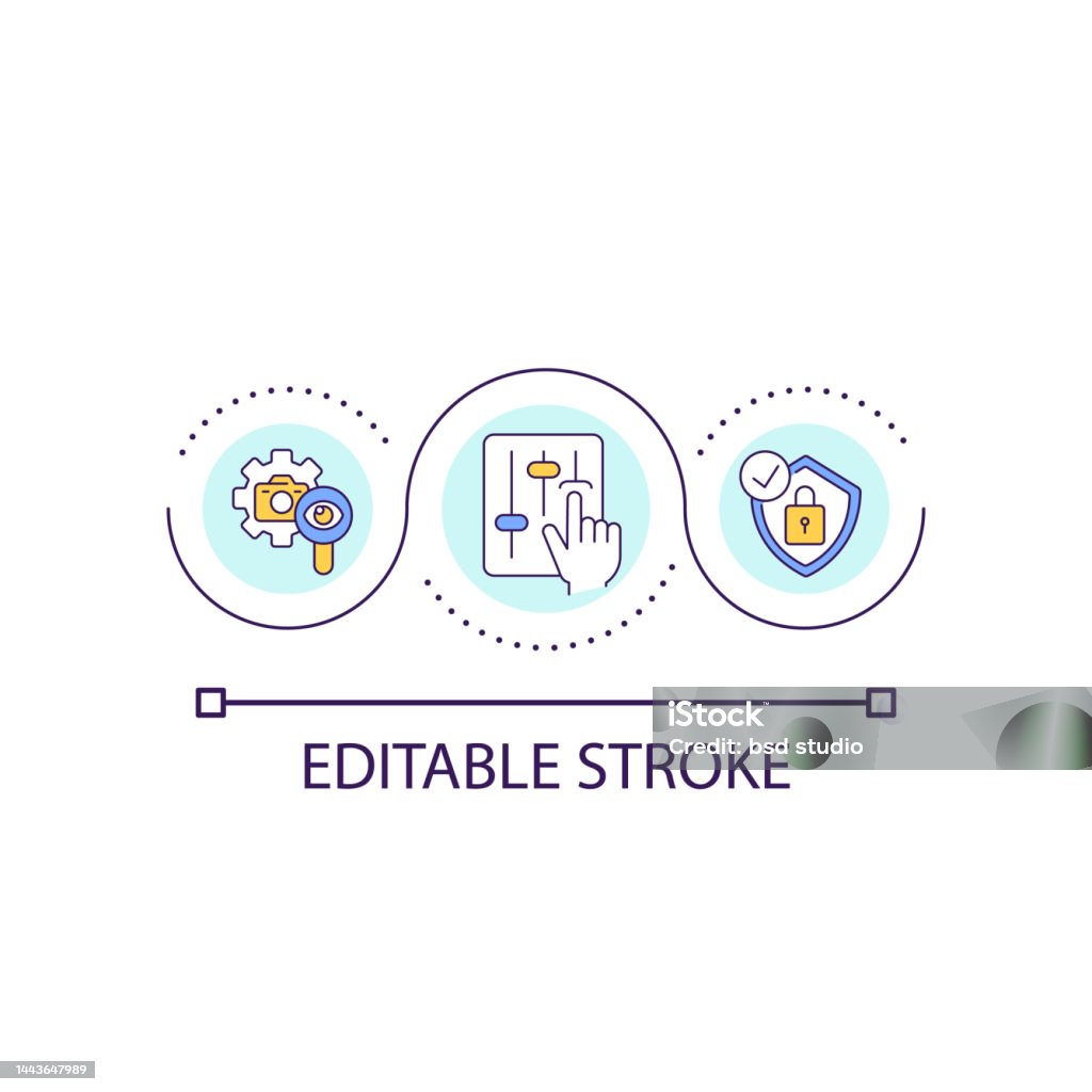 Optimize Security Loop Concept Icon Stock Illustration - Download Image ... Optimize Security Loop Concept Icon Stock Illustration - Download Image ...
