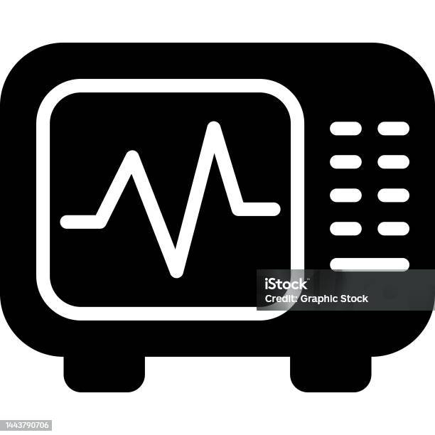 Ilustración De Ecg Monitor Healthcare Medical Vector Gráfico Icono De