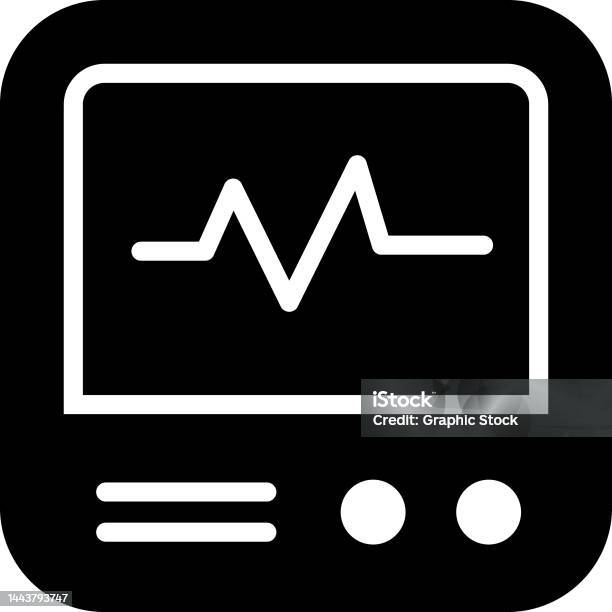 Ilustración De Ecg Monitor Healthcare Medical Vector Gráfico Icono De