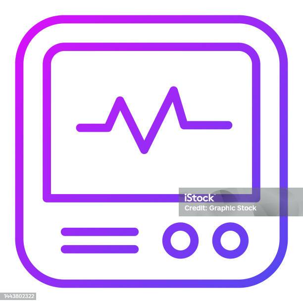 Ilustración De Ecg Monitor Healthcare Medical Vector Gráfico Icono De