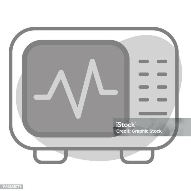 Ilustración De Ecg Monitor Healthcare Medical Vector Gráfico Icono De