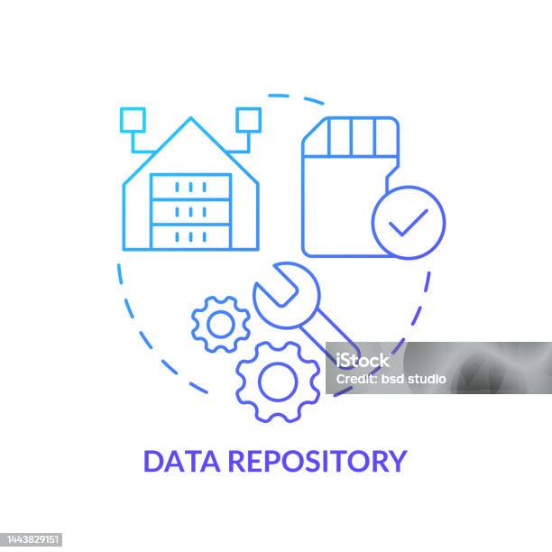 Data Repository Blue Gradient Concept Icon Stock Illustration ... Data Repository Blue Gradient Concept Icon Stock Illustration ...
