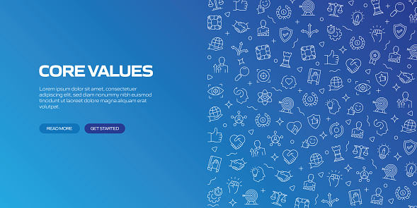Vetores de Core Values Web Banner Com Ícones Lineares Vetor De Estilo ... Vetores de Core Values Web Banner Com Ícones Lineares Vetor De Estilo ...