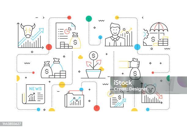 Investasi Terkait Desain Banner Line Style Untuk Halaman Web Headline