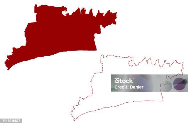 Arun Nonmetropolitan District Map Vector Illustration Scribble Sketch