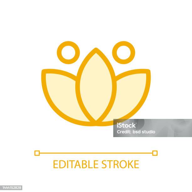 Lotus Pixel Perfect Glassmorphism Ui Icon Stock Illustration Download