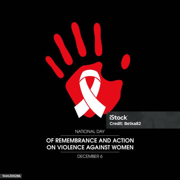 National Day Of Remembrance And Action On Violence Against Women Vector