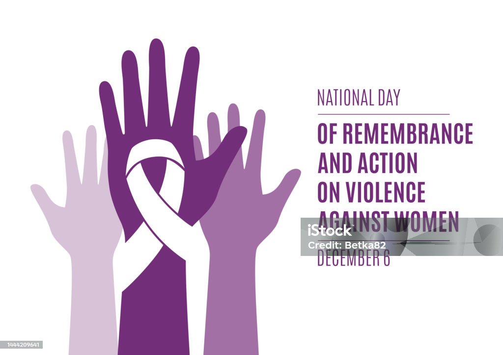 National Day Of Remembrance And Action On Violence Against Women Vector