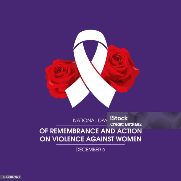 National Day Of Remembrance And Action On Violence Against Women Vector