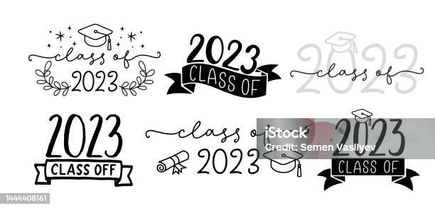 Klasa 2023 Komplet Logo Ukończenia Szkoły Z Czapką I Dyplomem Dla Liceum Absolwenta Collegeu