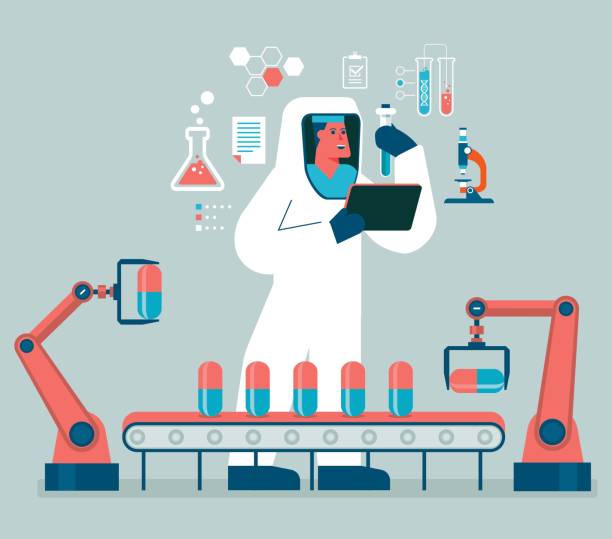 Pharmaceutical manufacturing Clipart Vector PNG , SVG, EPS, PSD, AI