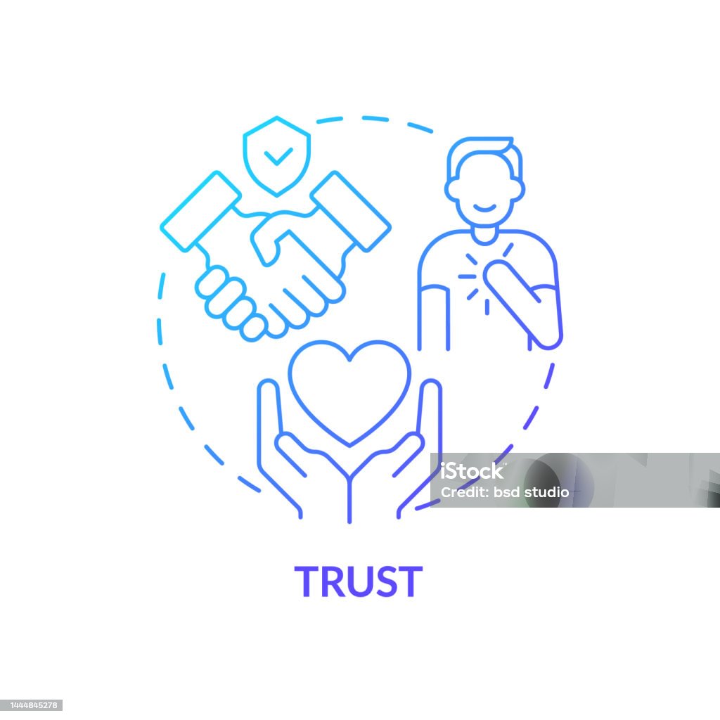 Trust Blue Gradient Concept Icon Stock Illustration - Download Image ... Trust Blue Gradient Concept Icon Stock Illustration - Download Image ...