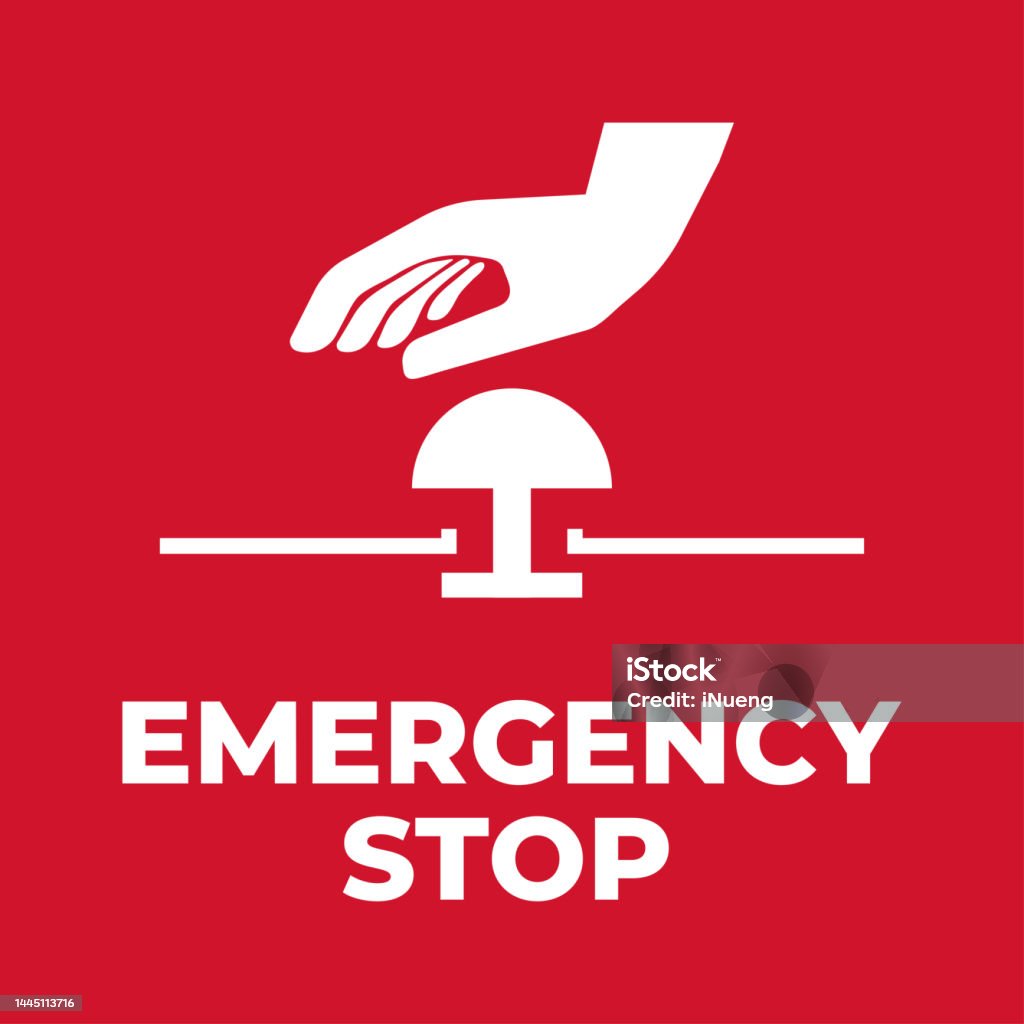 Safety Sign Emergency Stop Button Vector Stock Illustration - Download ... Safety Sign Emergency Stop Button Vector Stock Illustration - Download ...