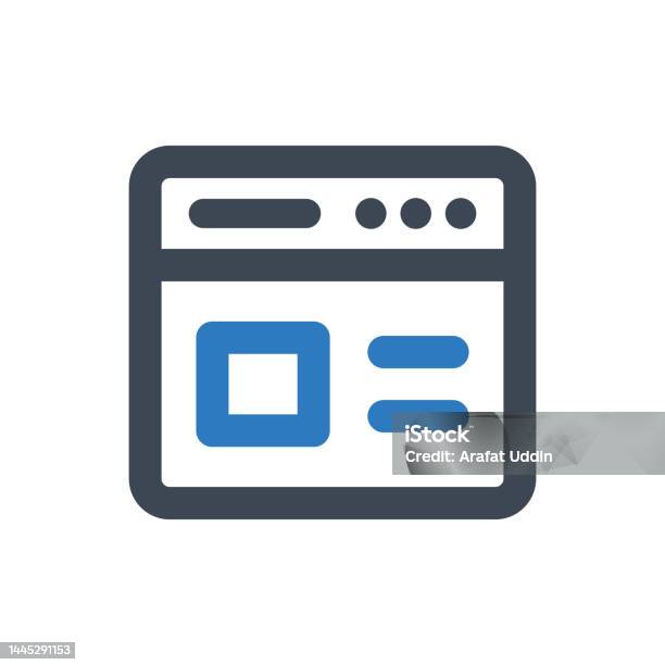 Ikon Tata Letak Situs Web Ilustrasi Vektor Web Situs Web Tata Letak