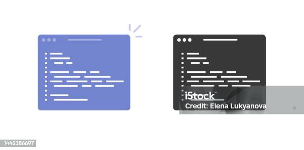 Programmation Code Source Script Php Html Css Icône Vecteur Sur Site