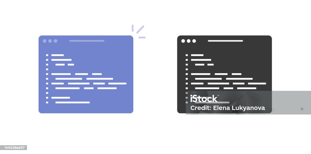 Programming Code Source Script Php Html Css Icon Vector On Website Browser App Page Graphic