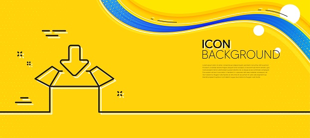 Icône Obtenir La Ligne De Boîte Ouvrir Le Signe Du Colis De Livraison