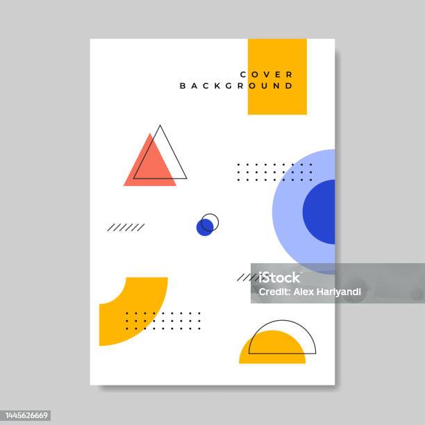Template Desain Sampul Dengan Gaya Abstrak Ilustrasi Vektor Ilustrasi