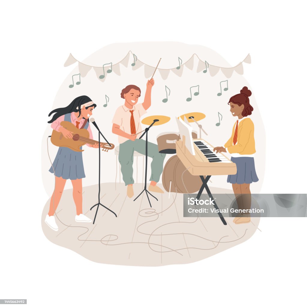 Rock Band Isolated Cartoon Vector Illustration Stock Illustration ... Rock Band Isolated Cartoon Vector Illustration Stock Illustration ...