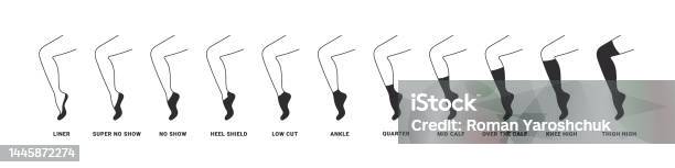 Types Of Socks Icons Set Set With Various Forms Of Socks Garment Icons