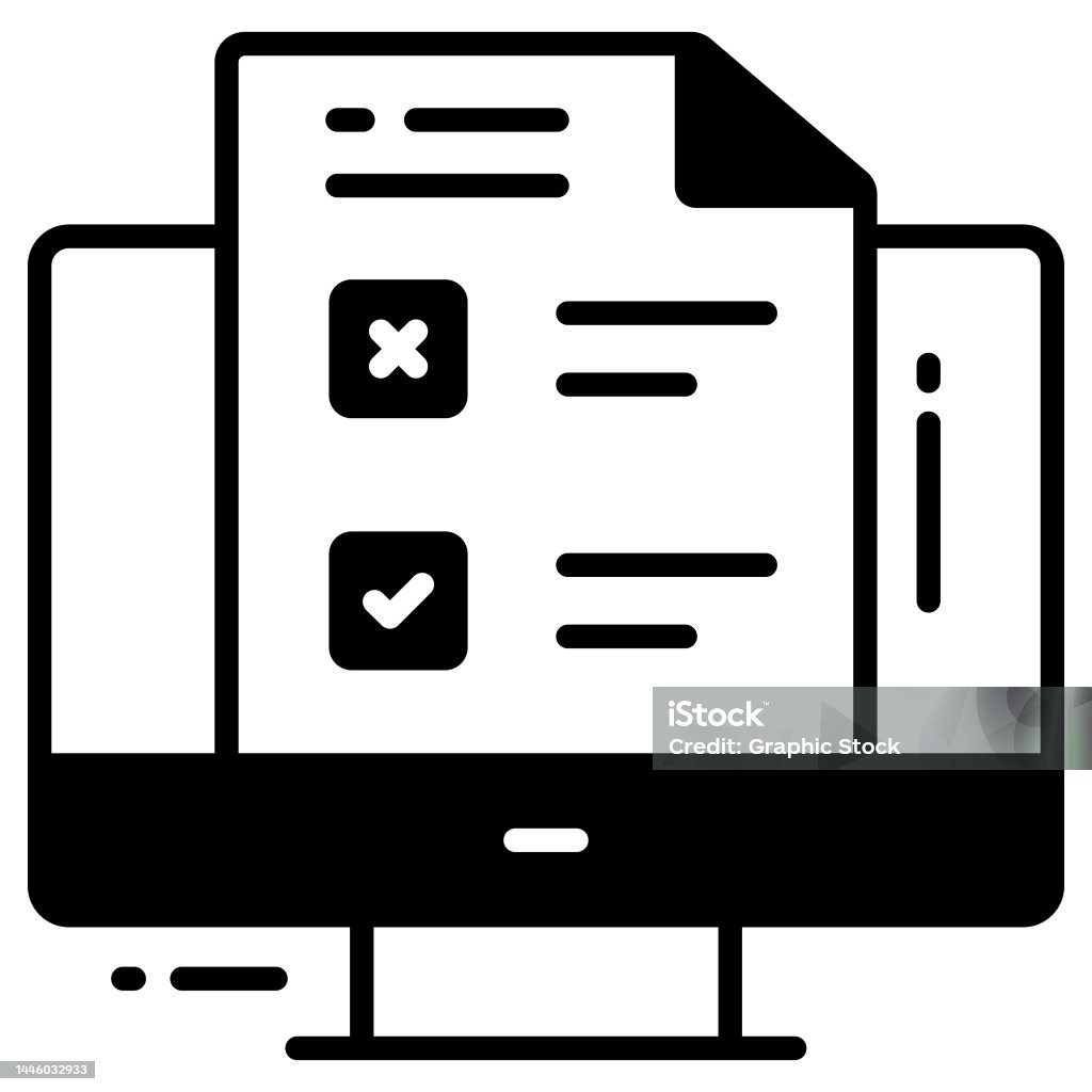 Icône Dapplication Enquête Et Rétroaction Illustration Vectorielle