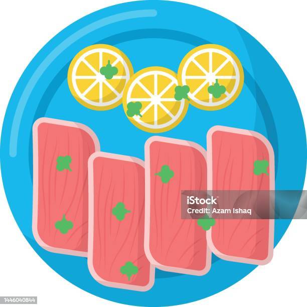 Concept Tataki De Thon Listao Viande De Chinchard Avec Dessin Dicône De