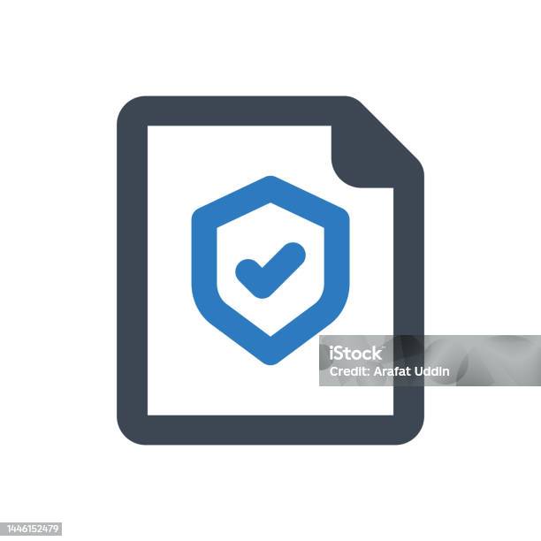 File Protection Icon Vector Illustration File Document Protection ... File Protection Icon Vector Illustration File Document Protection ...