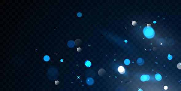 Latar Belakang Bokeh Biru Dengan Bintang Yang Berkelapkelip Ilustrasi