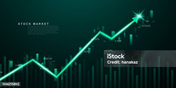 Desain Ilustrasi Vektor Bisnis Grafik Pasar Saham Atau Grafik
