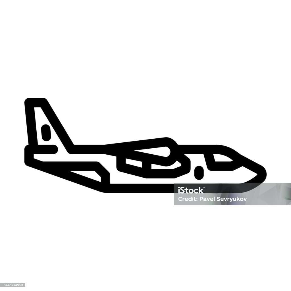 Cargo Plane Airplane Aircraft Line Icon Vector Illustration Outerwear